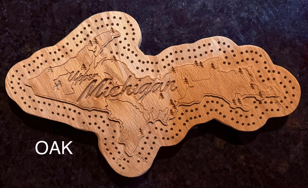 Upper Michigan Cribbage Board - Etsy
