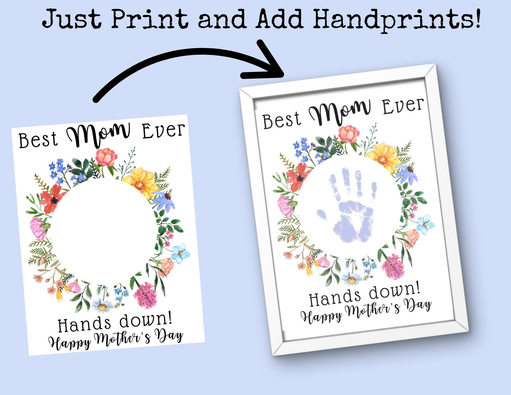 Mother's Day Handprint Craft | Printable Mother's Day Gift | Hands Down ...