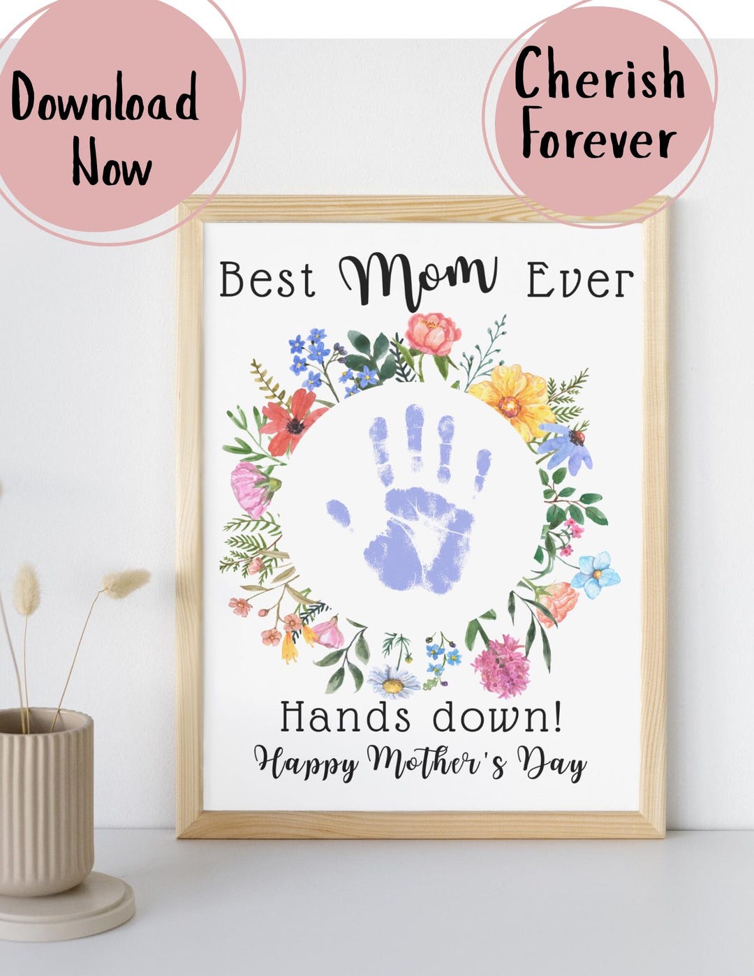 Mother's Day Handprint Craft | Printable Mother's Day Gift | Hands Down ...