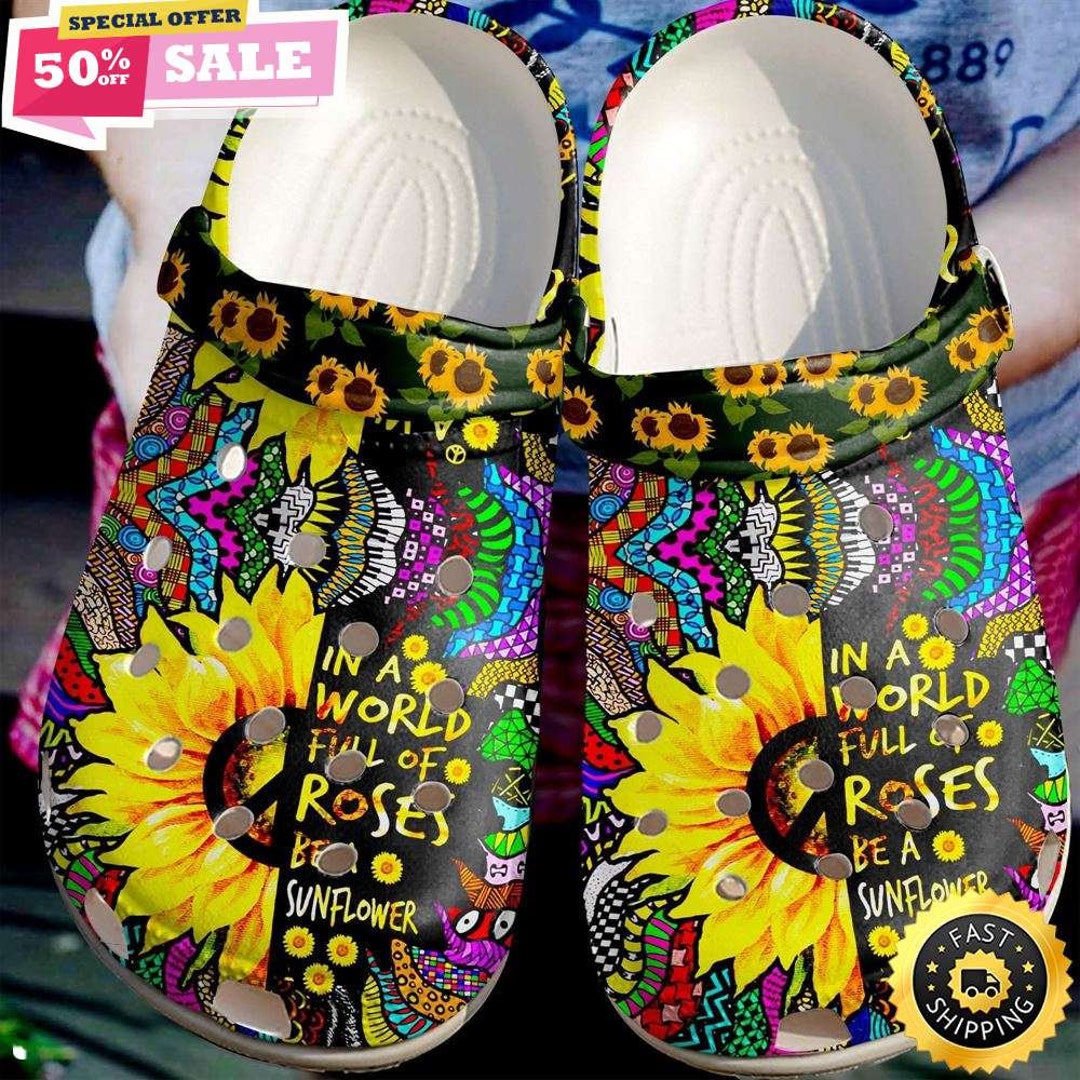 A Sunflower Hippie Clog Shoess Shoes Clogs Women - Etsy