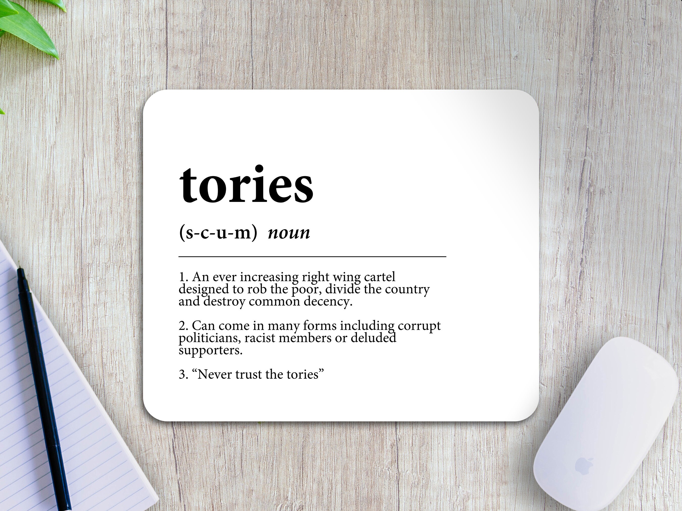 Tories Definition Print Poster Canvas Mouse Mat - Etsy UK