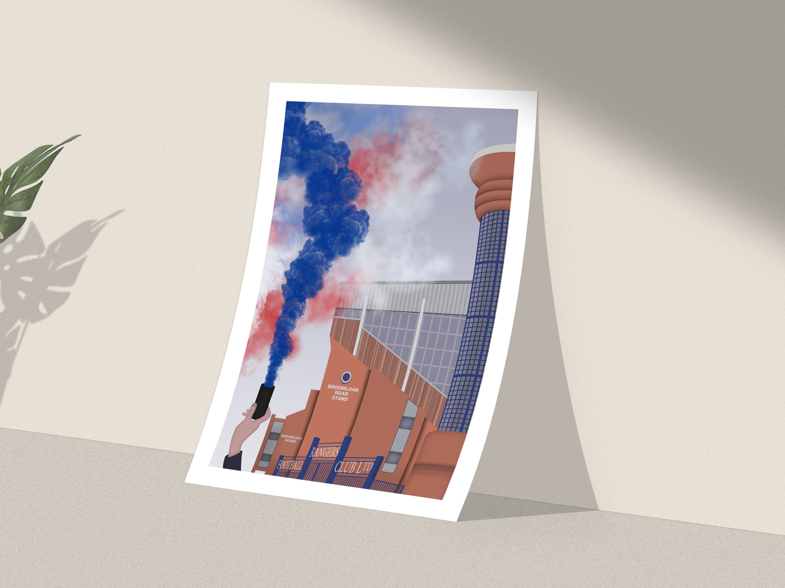 Rangers Ibrox 55 Football Art Print Poster Canvas - Etsy