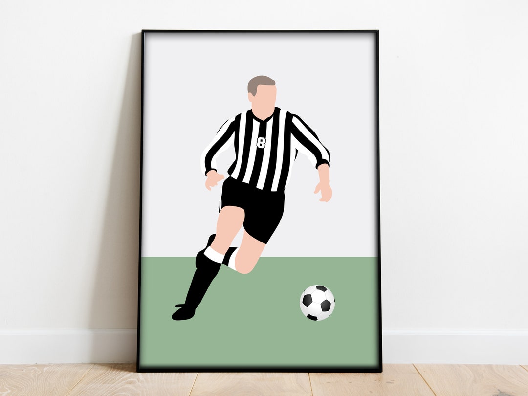 Gazza Paul Gascoigne Newcastle United Art Football Artwork Print Poster ...