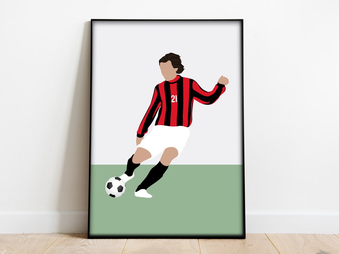 Andrea Pirlo AC Milan Art Football Artwork Print - Etsy