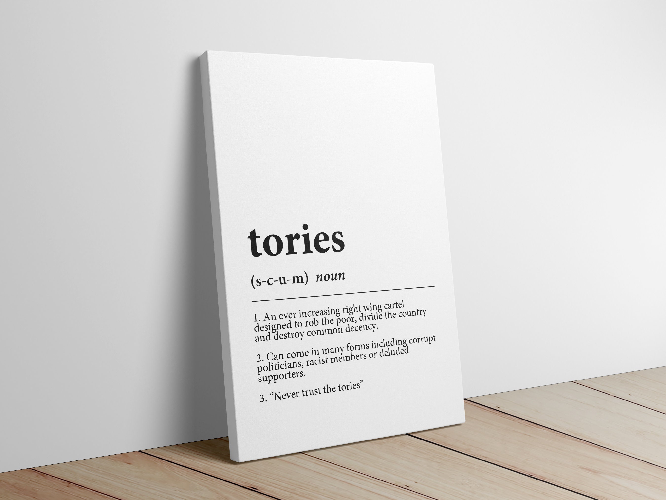 Tories Definition Print Poster Canvas Mouse Mat - Etsy UK