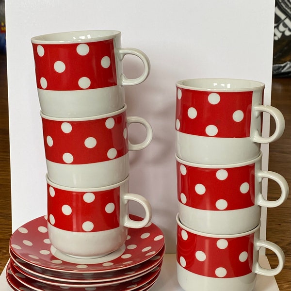 Polka Dot Tea Cups - Etsy