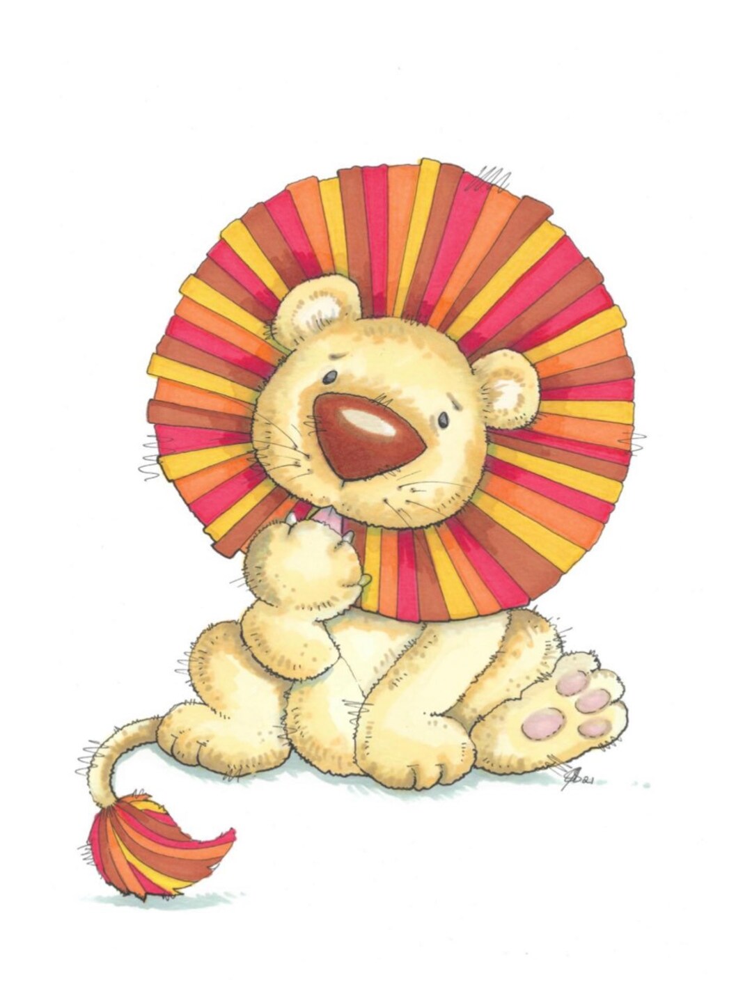 Lion. A4 Original Print, Signed by the Artist. Would Look Great Framed ...