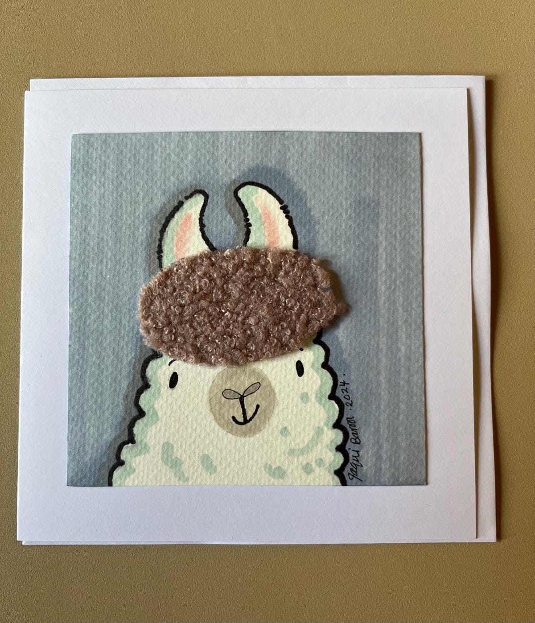 Llama. Hand Illustrated Greeting Card. 14cm X14cm - Etsy