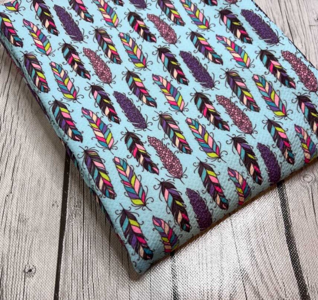 Ready to Ship Bullet Knit Fabric Feather Delight Makes Great Bows, Head ...