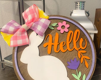 Primitive Shabby Chic Bunny Sign - Etsy