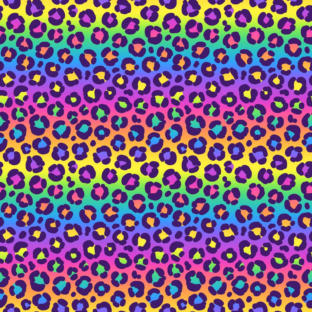 Pre-order Rainbow Cheetah Bullet DBP Rib Knit Cotton Lycra - Etsy