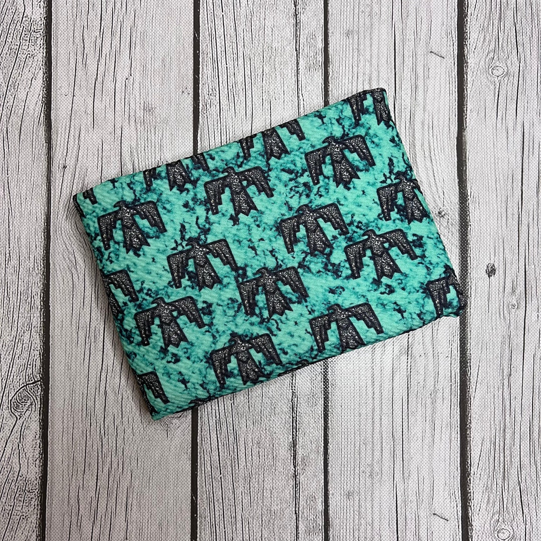 Ready to Ship Bullet Fabric Turquoise Thunderbird Leopard Animal ...
