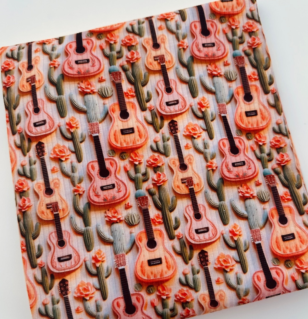 Made to Order 3D Floral Cactus Guitar Music Band Bullet, DBP, Rib Knit ...