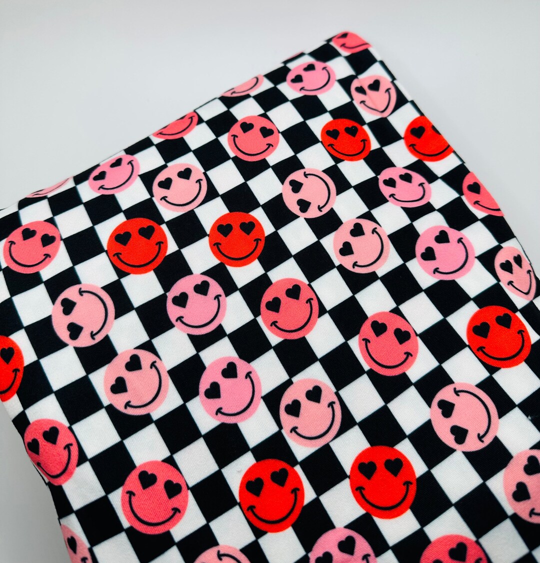 Ready to Ship DBP Retro Plaid Valentine Smiley Girl Face Makes Great Bows, Head Wraps, Bummies ...