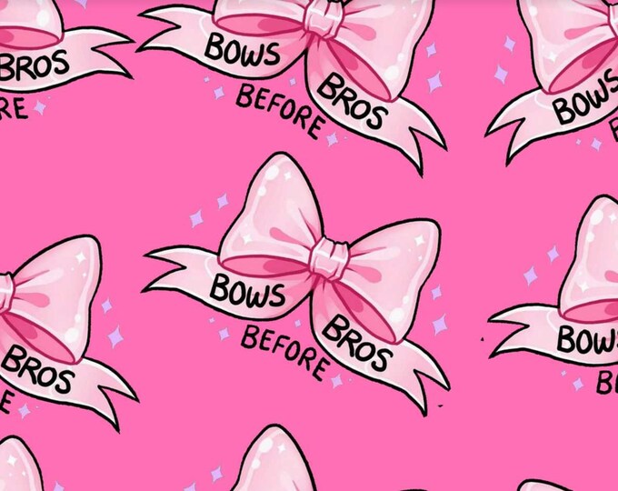 Made to Order Bullet, DBP, Velvet and Rib Knit Fabric Pink Bows Before ...