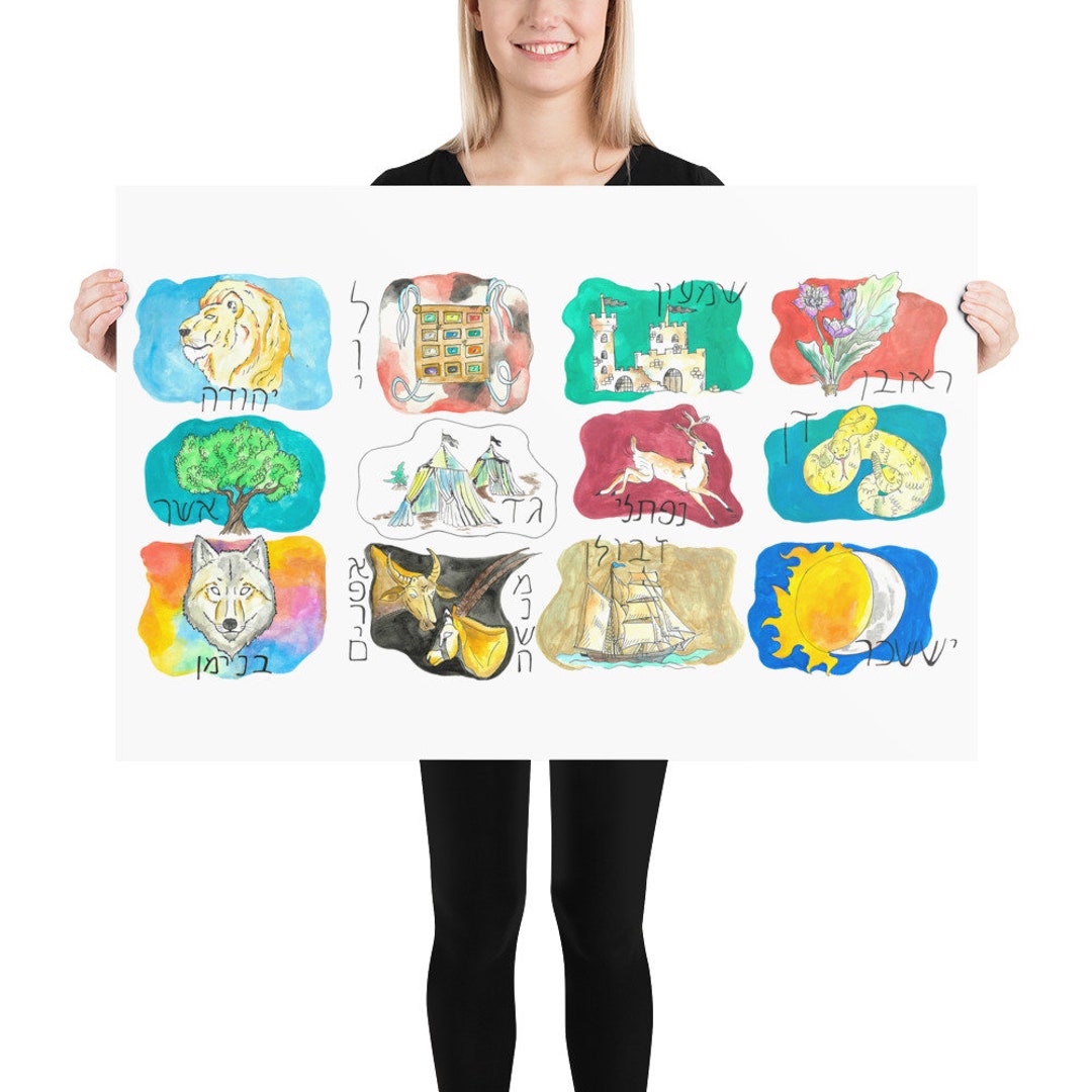 12 Tribes of Israel Poster - Etsy