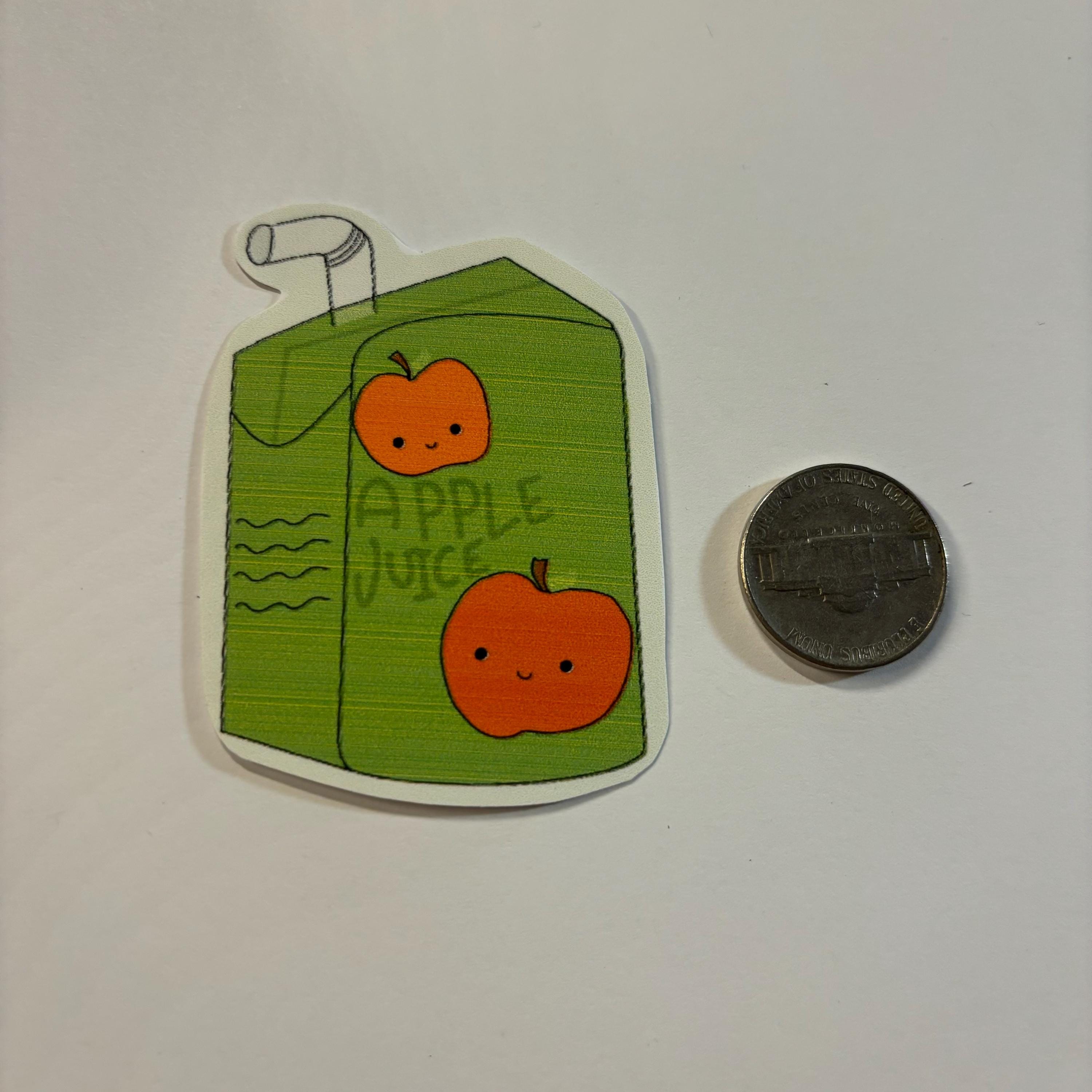 Apple Juice Box Sticker! - Etsy