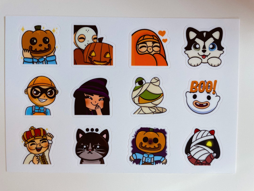NT Halloween Emote Sticker Sheet - Etsy