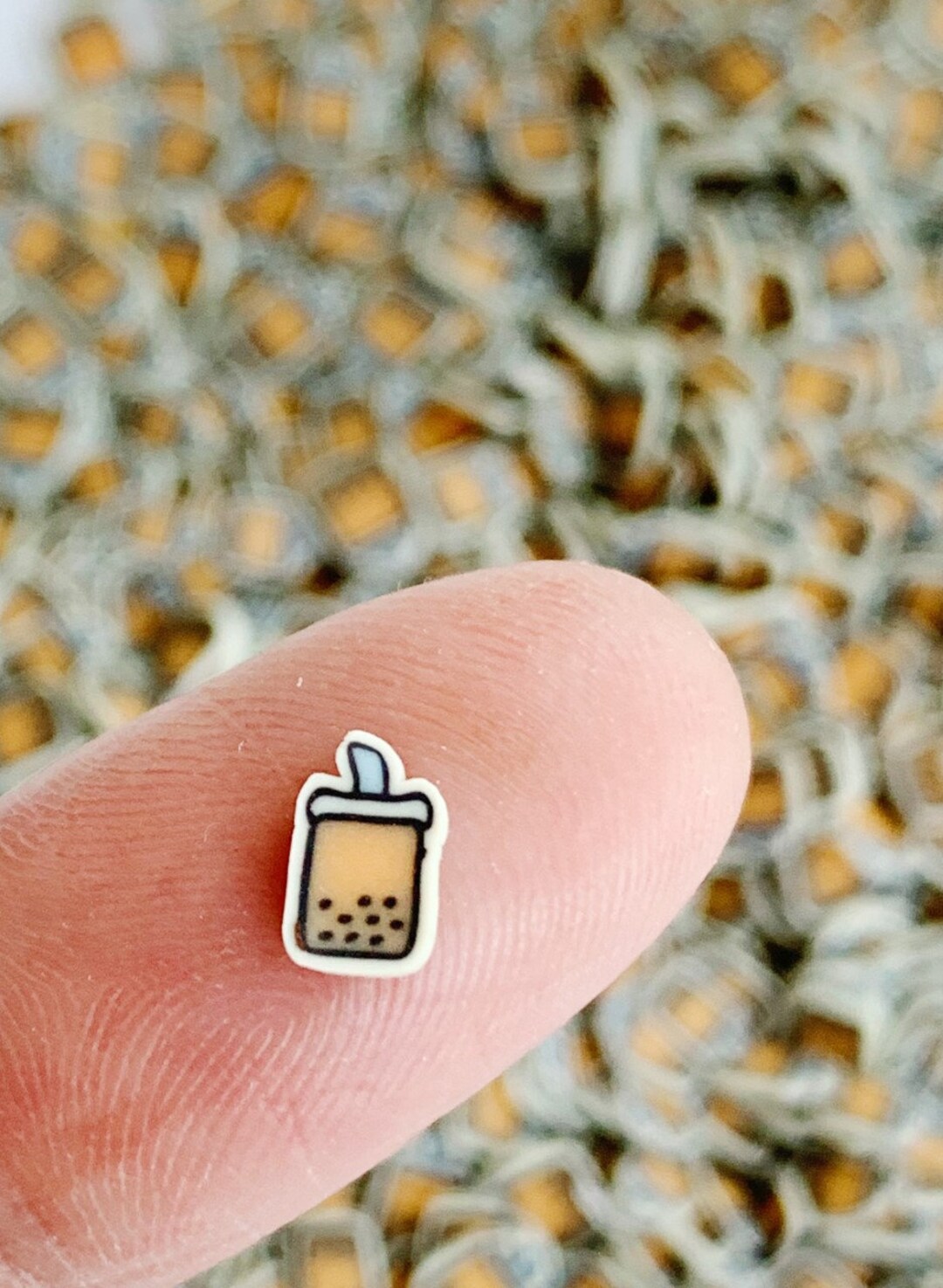 Polymer Clay Bubble Tea Boba Slices, Fake Food Sprinkles, Polymer Clay ...