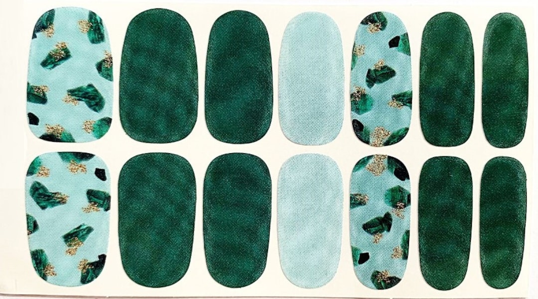 Green Snake Skin Pattern Nail Polish Strips / Nail Wraps / Nail Decals ...
