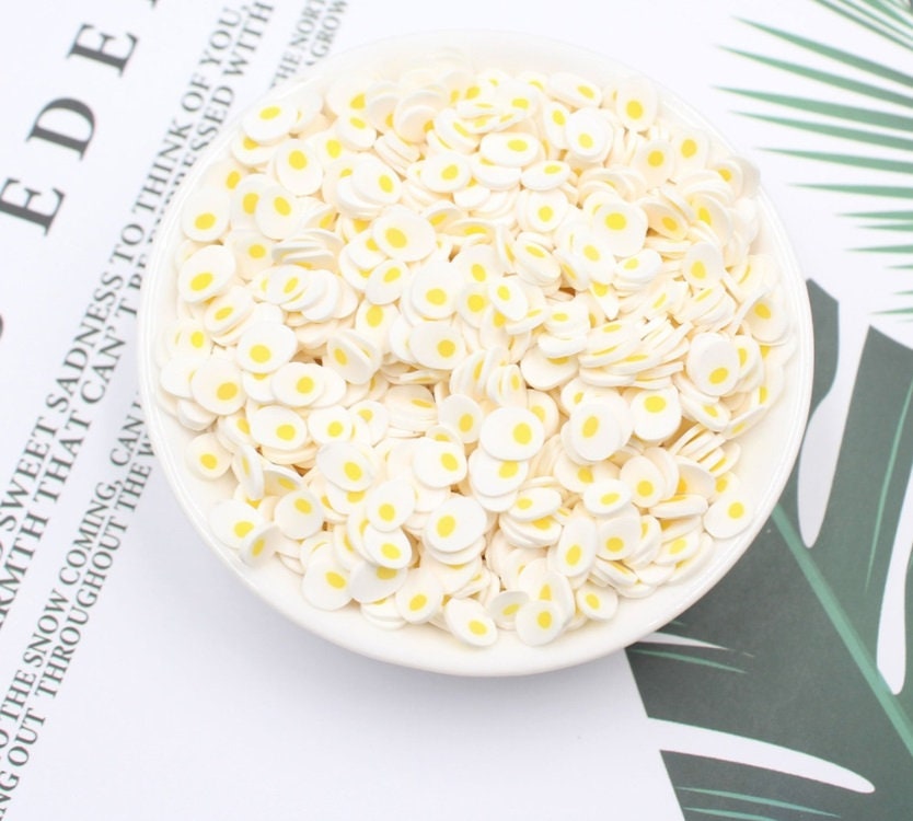 Polymer Clay Egg Slices Fake Food Clay Fake Sprinkles - Etsy