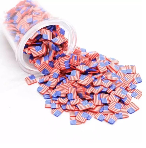 Polymer Clay American Flag Slices Fake Sprinkles Polymer - Etsy
