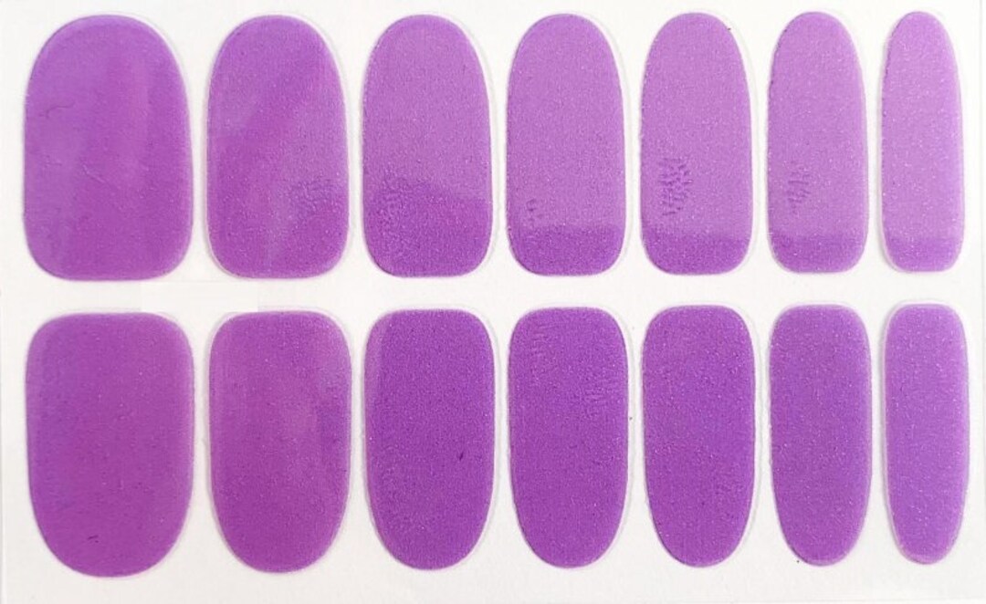 Violet Purple Glimmer Nail Polish Strips / Nail Wraps / Nail Decals ...