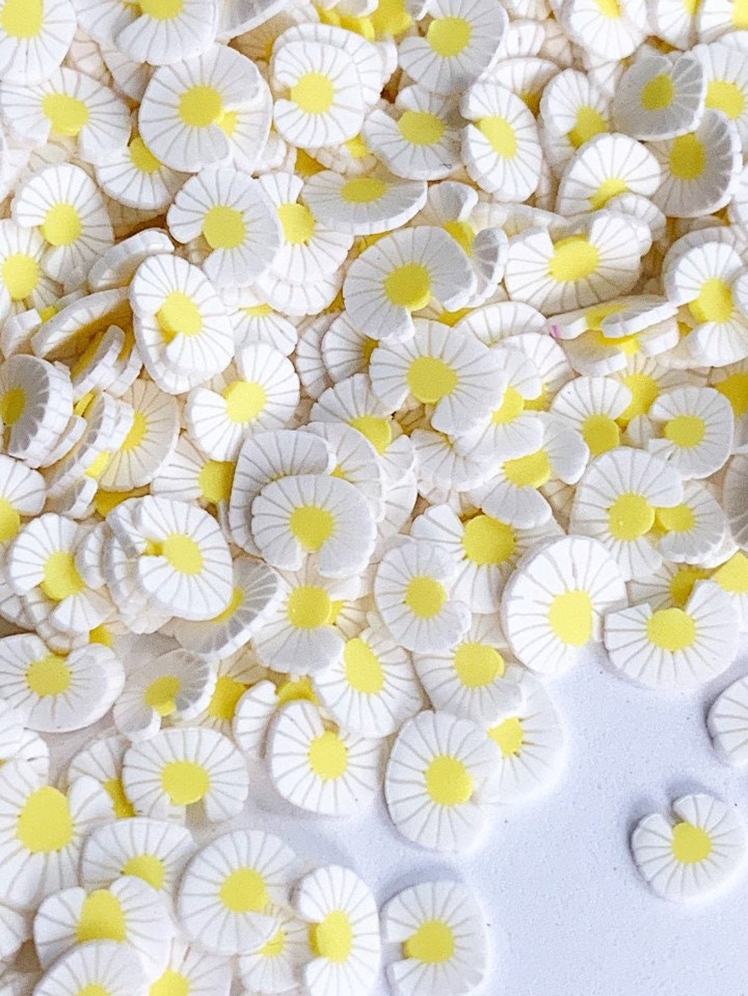 Polymer Clay Large White Daisy, Fake Clay, Fake Sprinkles, Polymer Clay ...