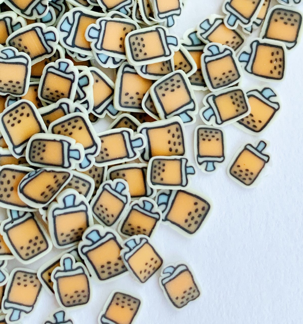 Polymer Clay Bubble Tea Boba Slices Fake Food Sprinkles - Etsy