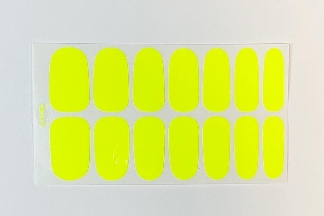 Fluorescent Full Wrap Nail Polish Stickers, Nail Polish Strips, Self ...