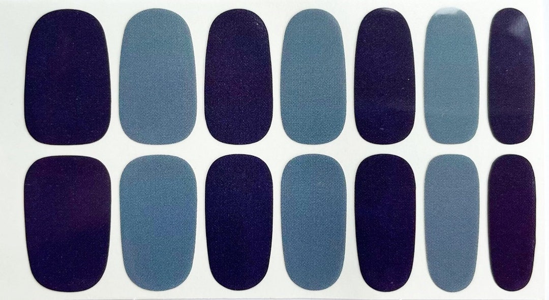 Blue Purple Color Palette Nail Polish Strips / Nail Wraps / Nail Decals ...