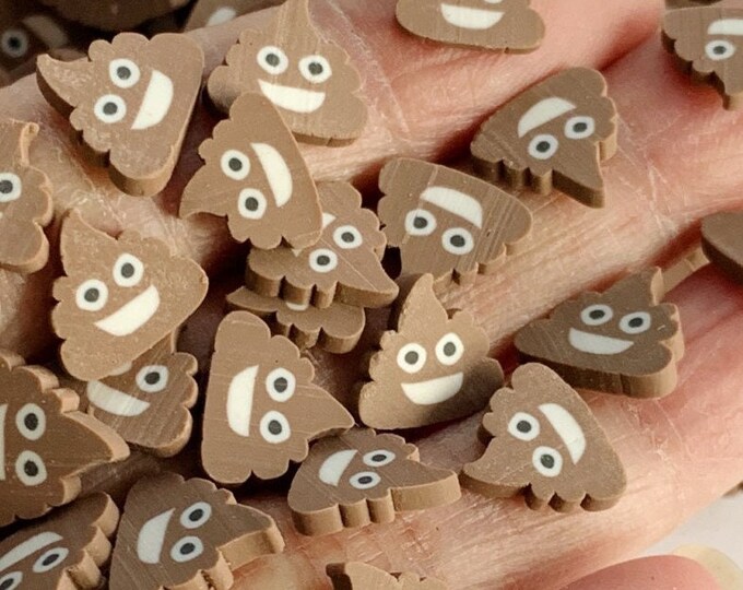 Polymer Clay Large Kawai Poop Slices, Fake Sprinkles, Shit Polymer Clay ...