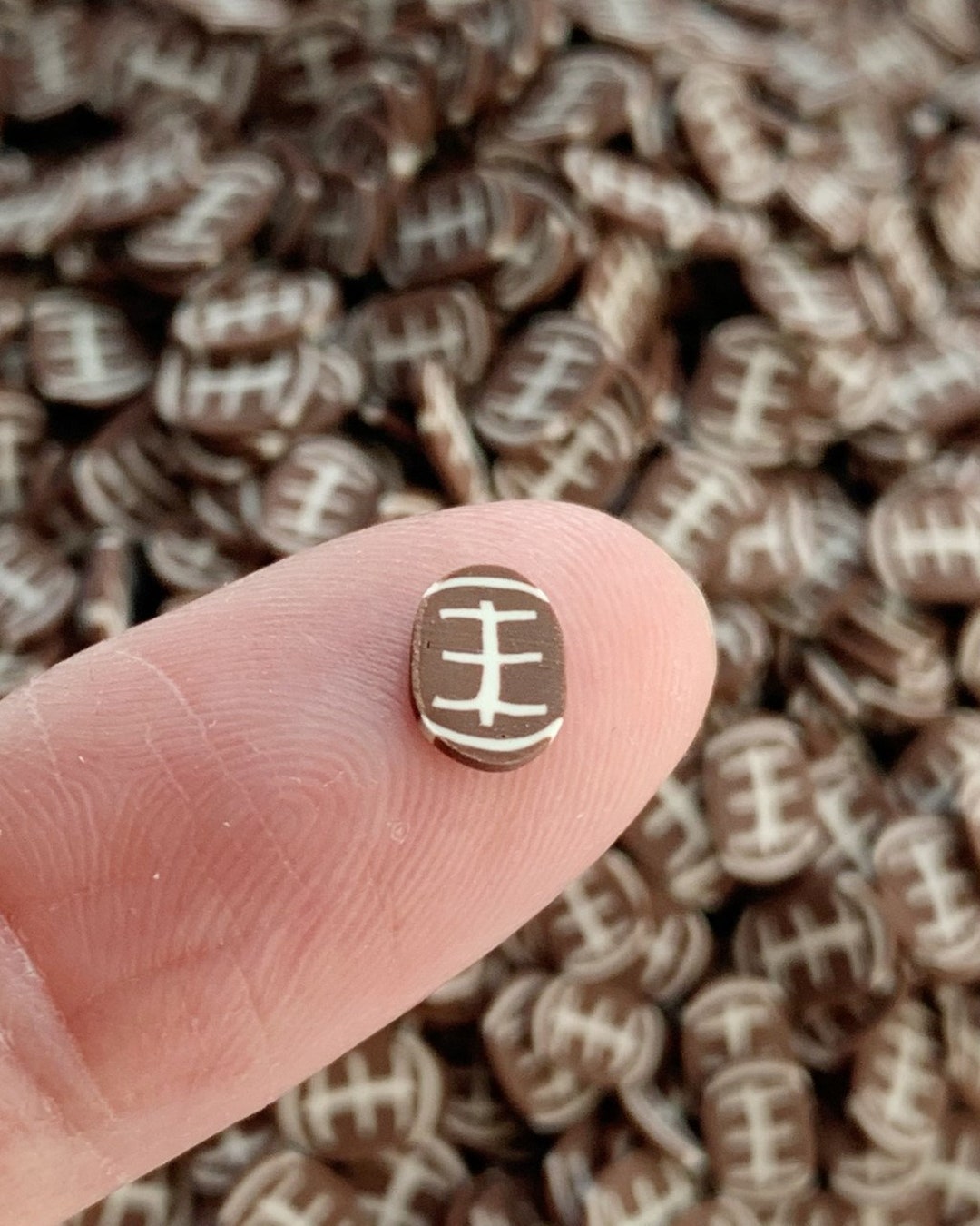 Polymer Clay Football Slices, Fake Sprinkles, Polymer Clay Slices ...