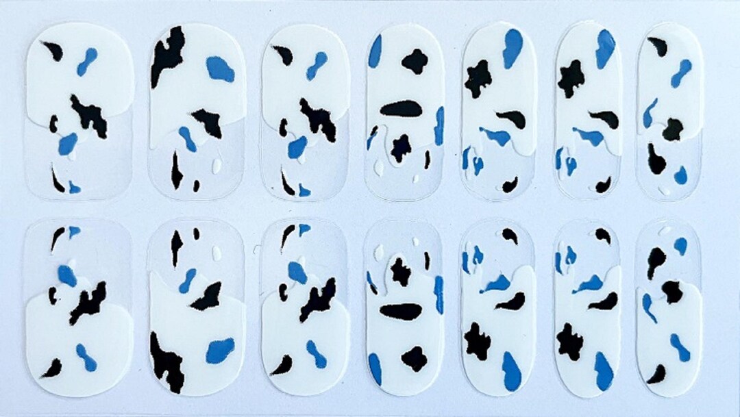 Cow Print French Tip Nail Polish Strips: Easy Manicure - Etsy