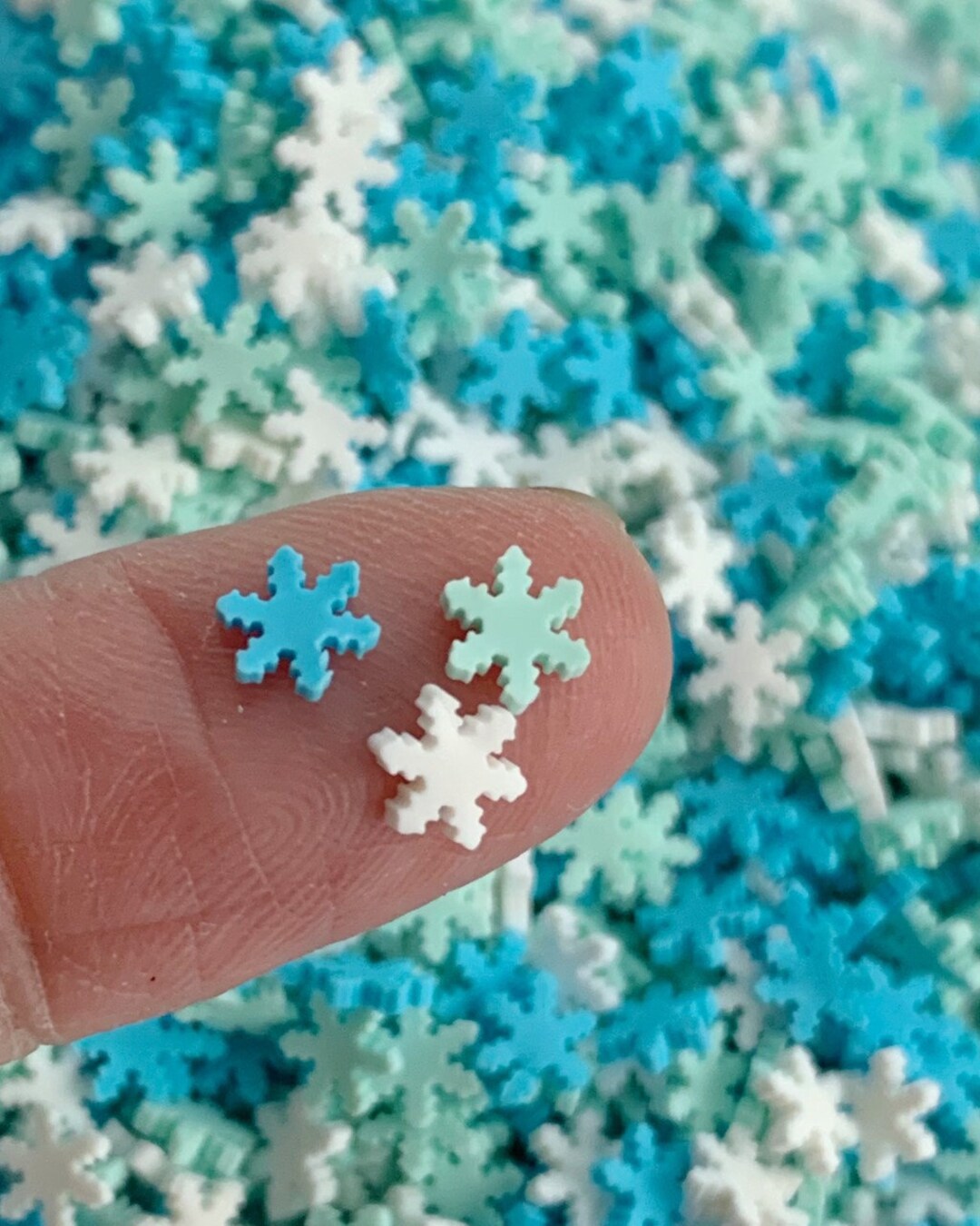 Polymer Clay Mix Color Snowflake Slices, Fake Sprinkles, Polymer Clay ...