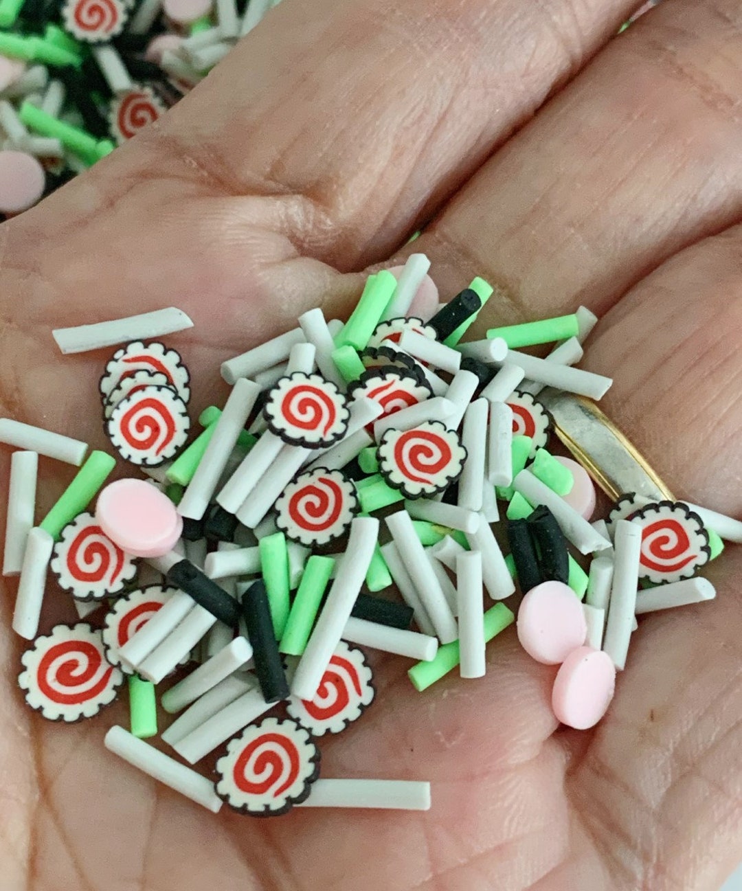 Sushi Roll Polymer Clay Slices: Slime & Resin Fillers - Etsy
