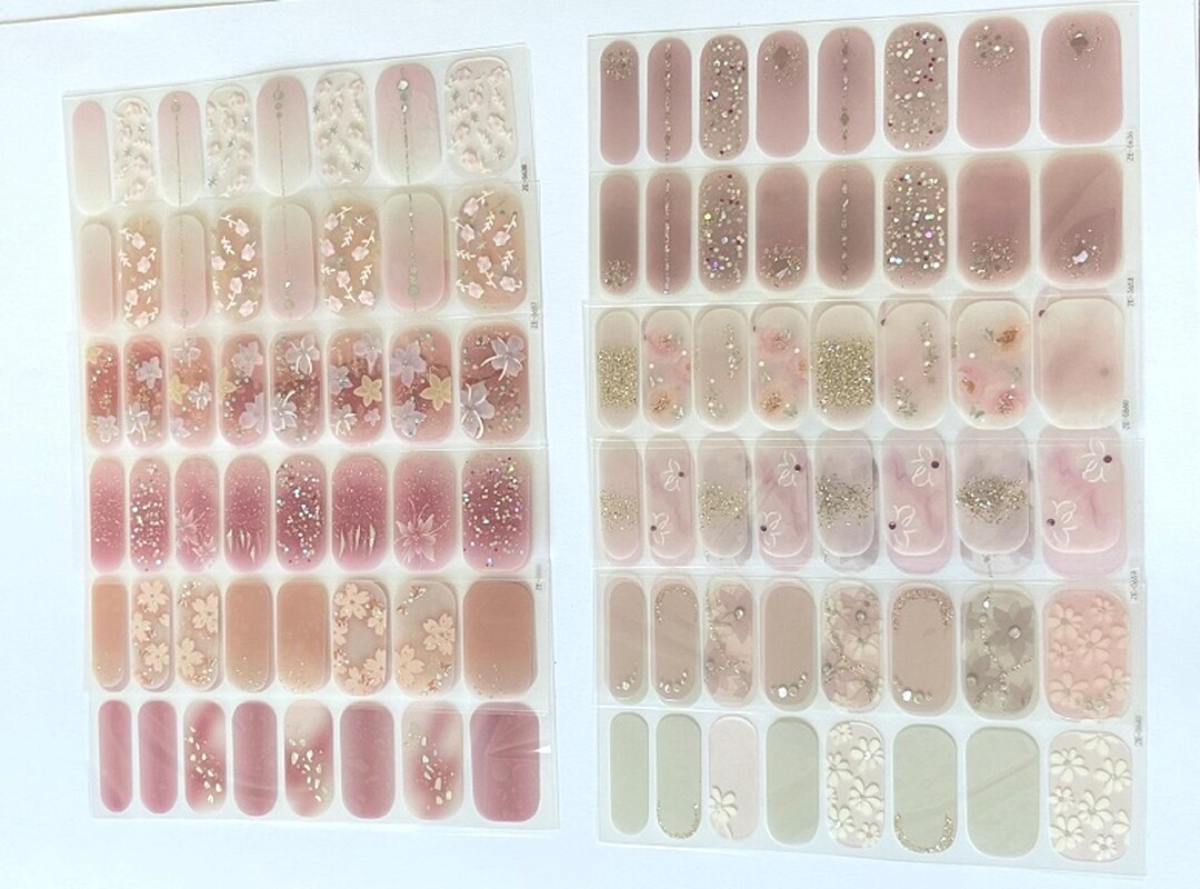 Nail Polish Strips: Spring Summer Nail Art Wraps (#TM-V) - Etsy