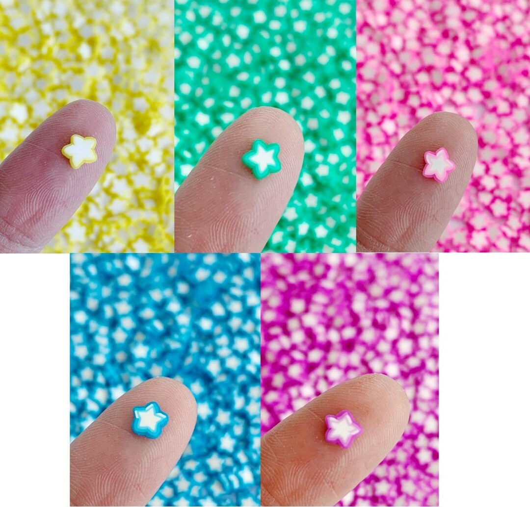 Polymer Clay Star Slices: Craft Sprinkles, Slime & Resin Fillers - Etsy