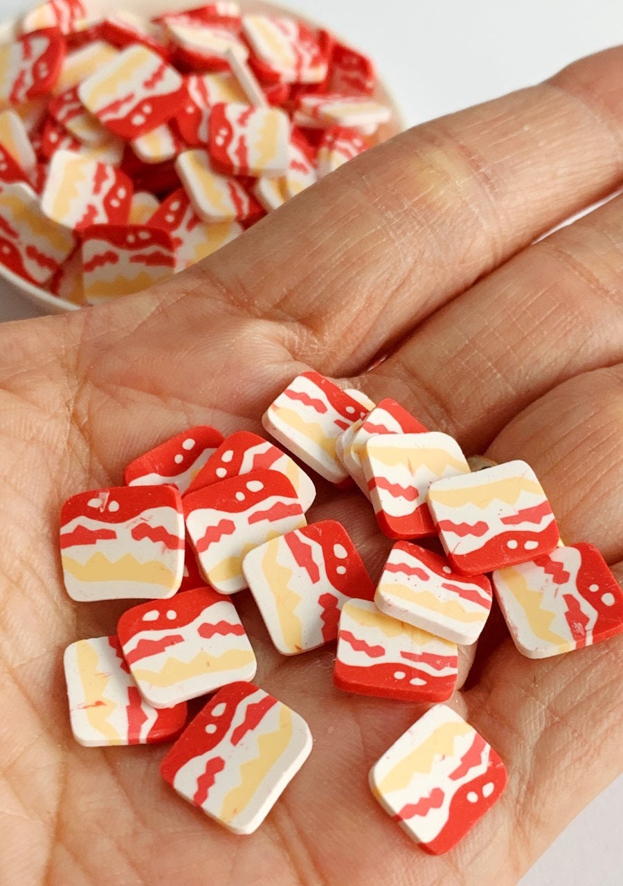 Polymer Clay Large Beef Pork Meat Bacon Slices Fake - Etsy