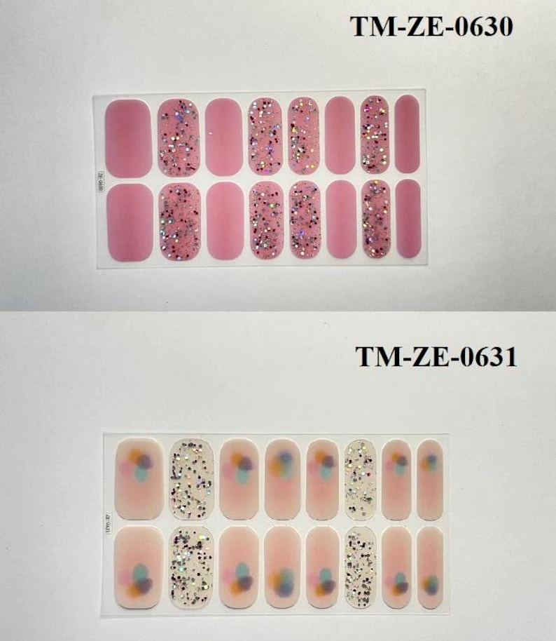 Spring Summer Nail Polish Strips: Full Nail Wraps, Easy Application - Etsy