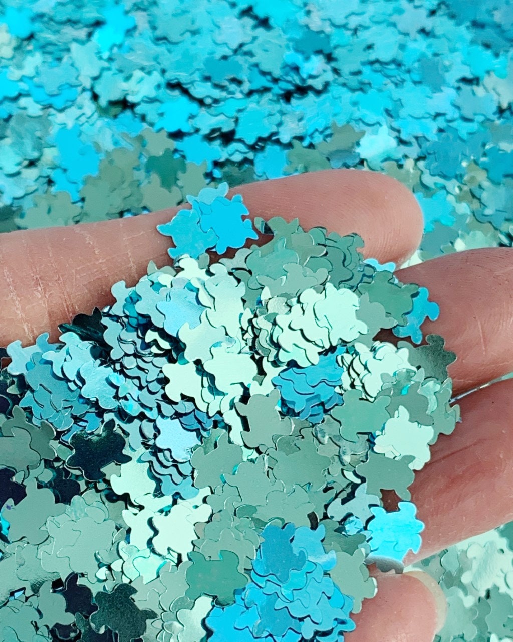 Blue Shift Translucent Sea Turtle Glitter Turtles Decoden - Etsy