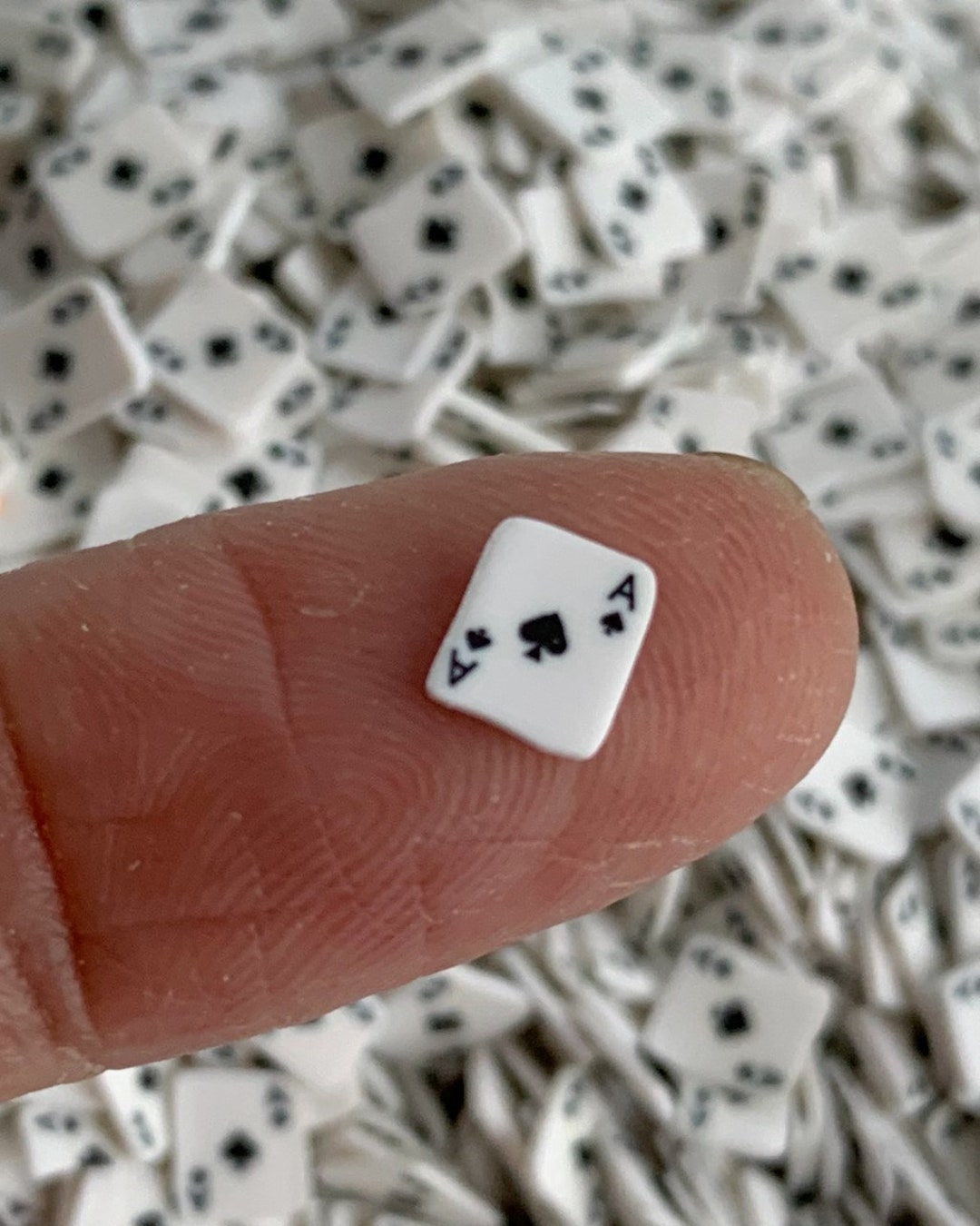 Polymer Clay Small Poker Card Spades Slices, Fake Sprinkles, Polymer ...