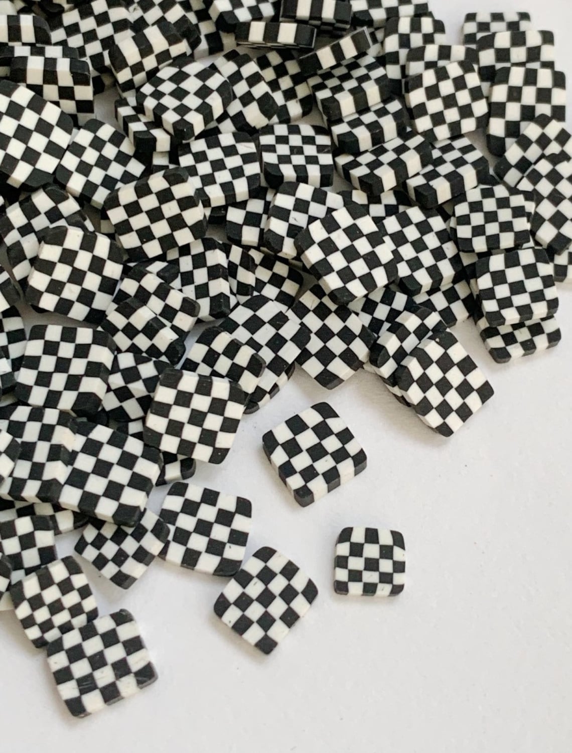 Polymer Clay Large Checkerboard Cane Slices Fake Sprinkles - Etsy