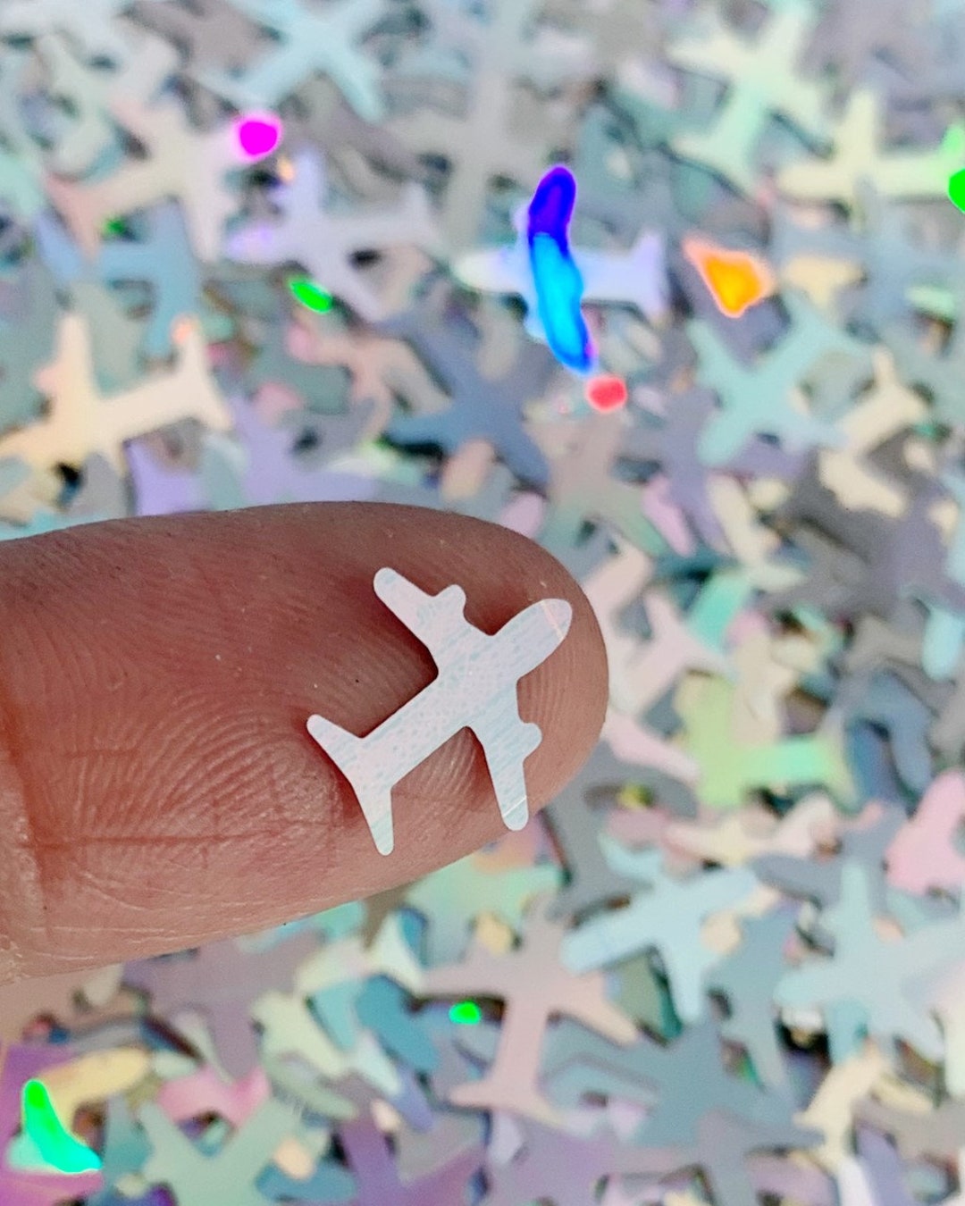 Silver Shift Translucent Plane Glitter, Airplane Decoden Glitter, Resin ...