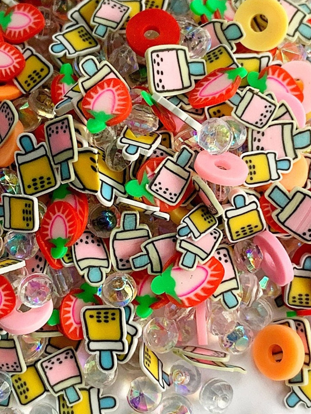 Boba Tea Polymer Clay Slices: Craft Sprinkles, Slime & Resin Fillers - Etsy