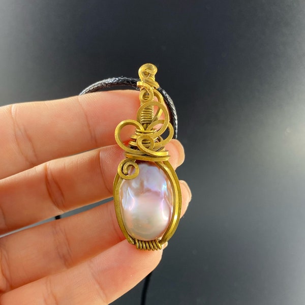 Wire Wrapped Pearl - Etsy