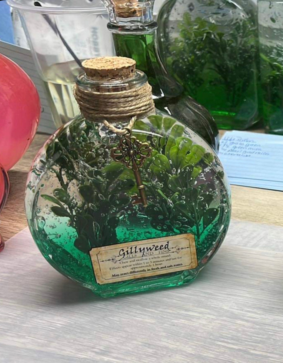 Wizarding Inspired Potion Bottle Gillyweed Medium Size - Etsy