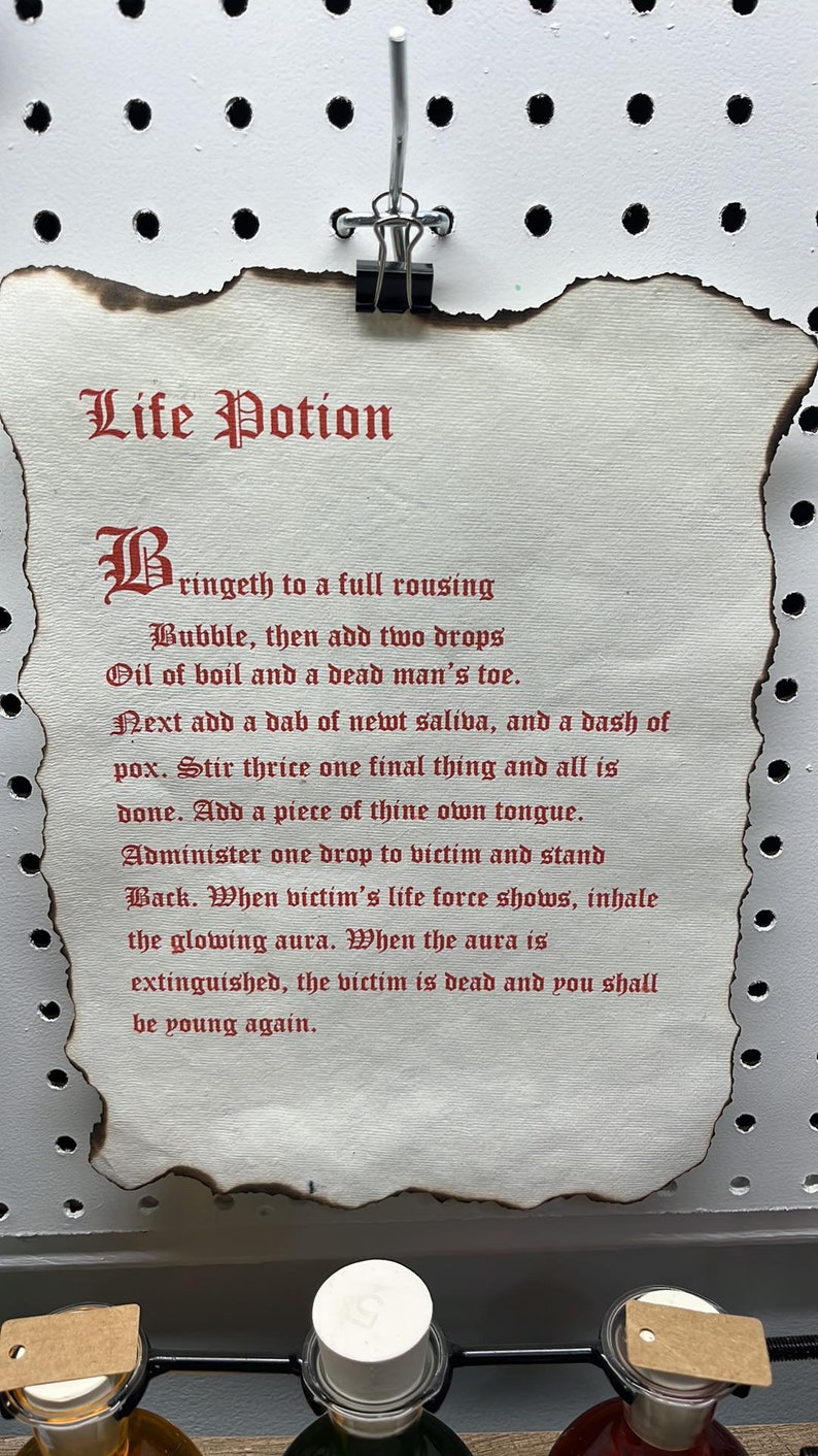 Inspired Potion Bottle- Life Potion From Hocus Pocus - Etsy