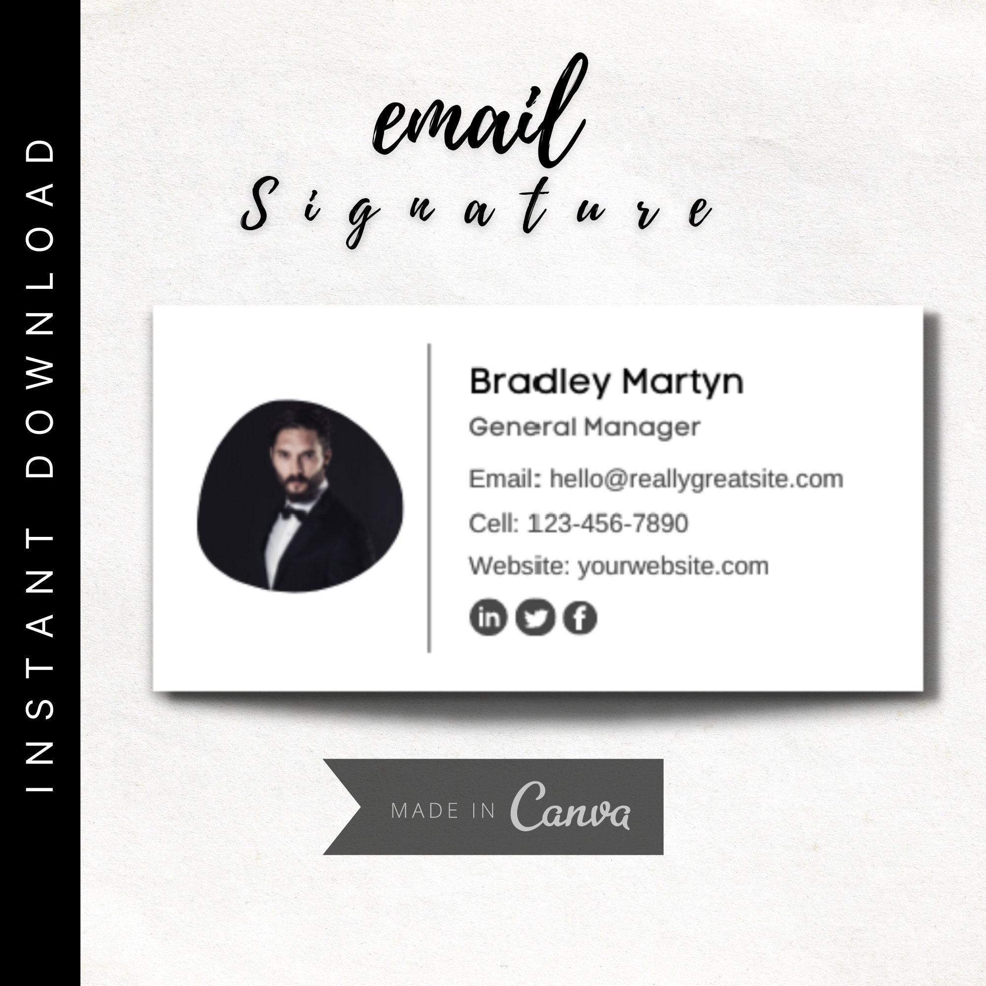 Email Signature Template Logo, Best Seller Photographer Marketing Tool ...