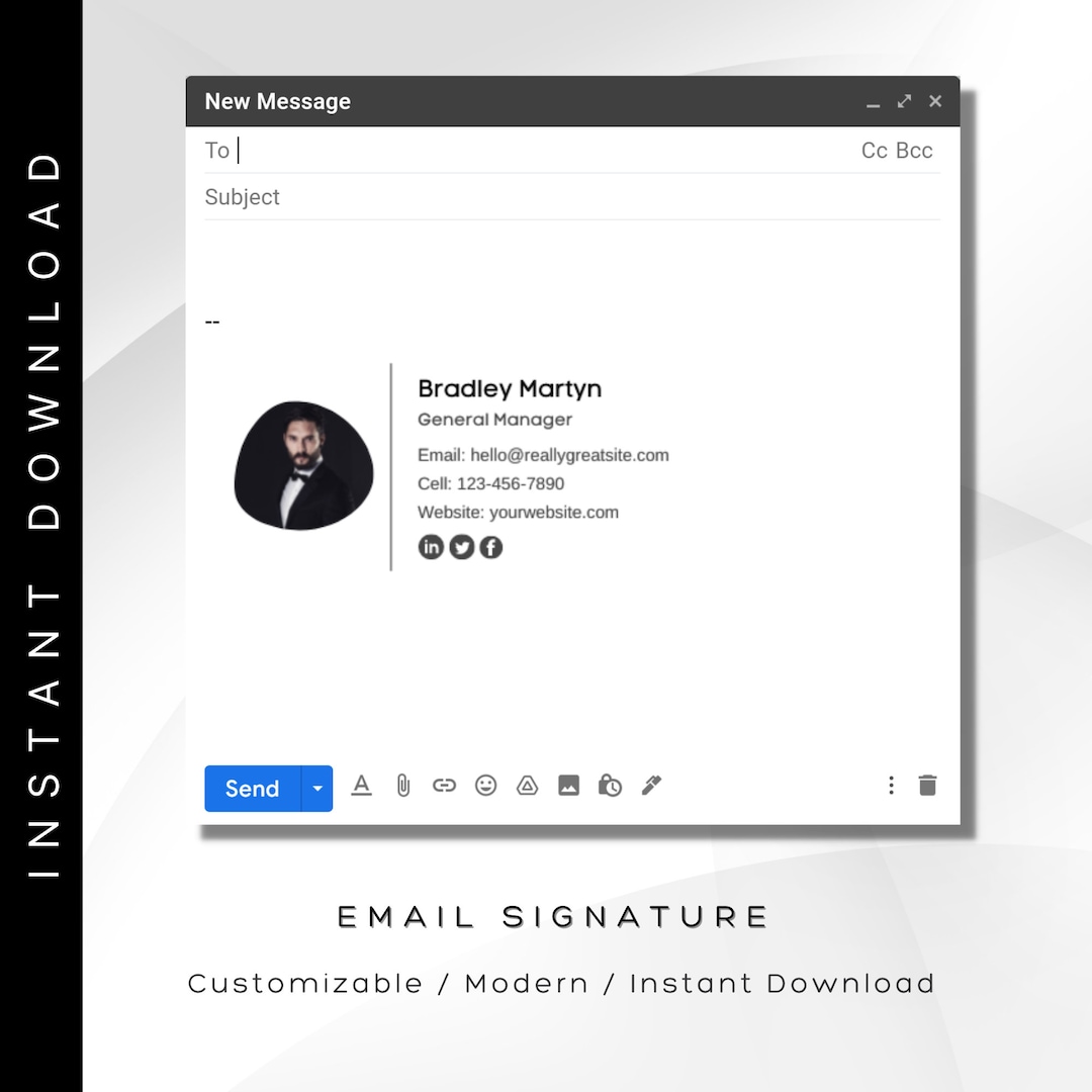 Email Signature Template Logo, Best Seller Photographer Marketing Tool ...